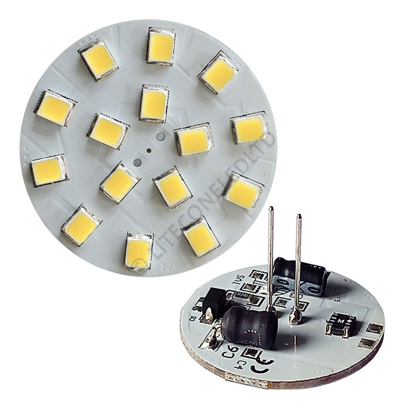 G4 15SMD 10-30 Vdc Back Pin 2.3W Cool White LED Bulb - litecone.co.uk