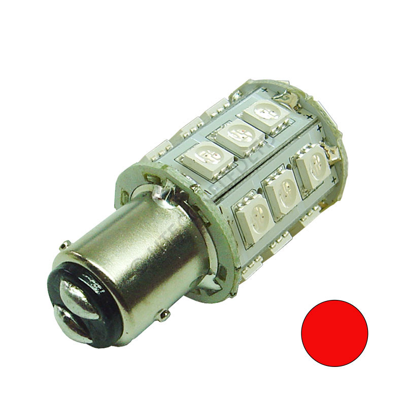 BAY15D 24SMD 10-30V DC Tower 2.5W Red - litecone.co.uk