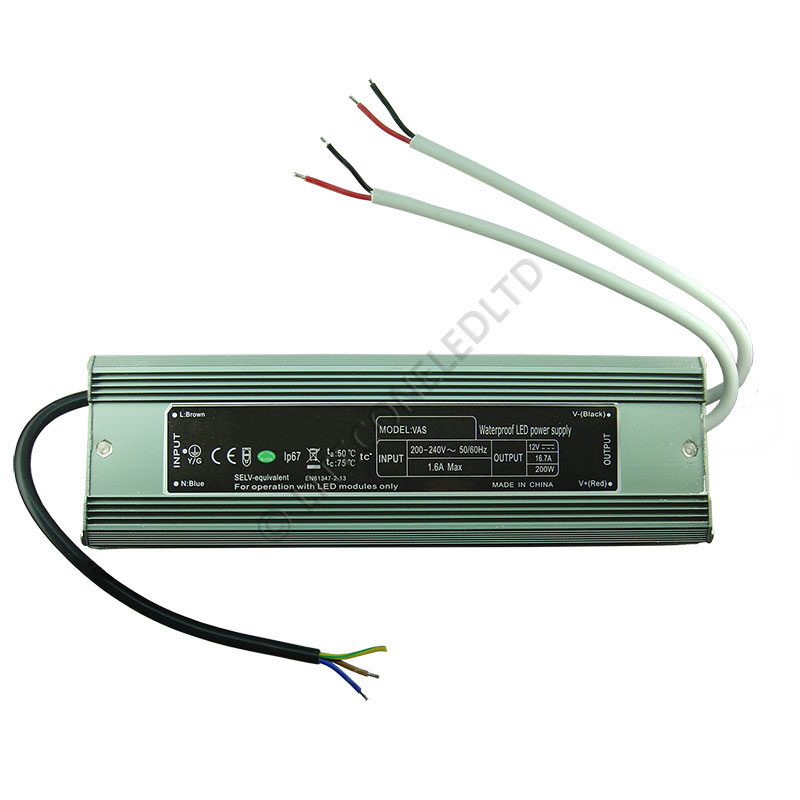 12V DC 200W (16.67A) Constant Voltage LED Driver - litecone.co.uk