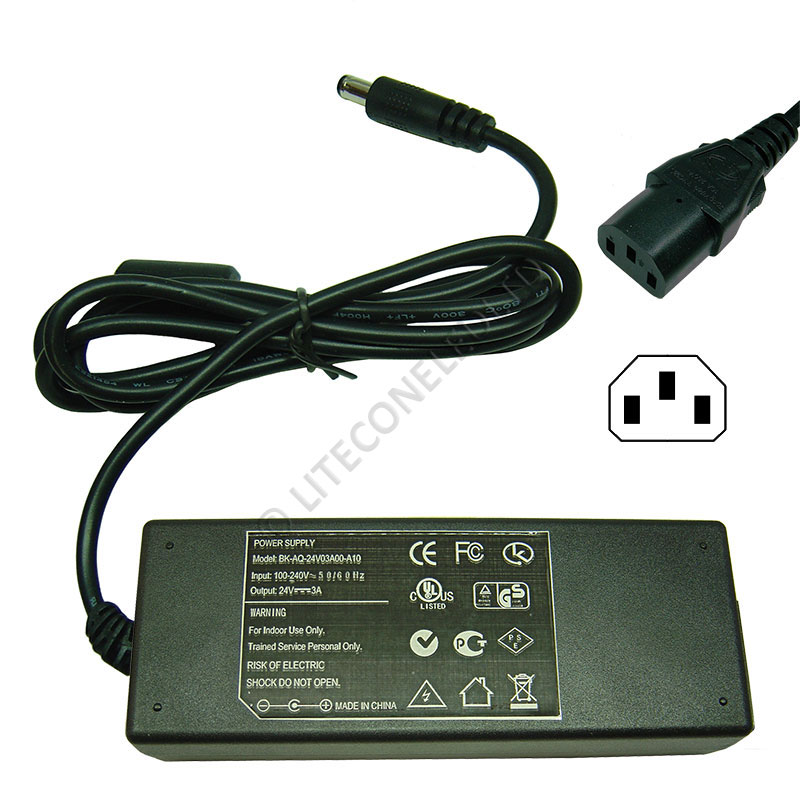 24V DC 72W (3A) Constant Voltage LED Driver - litecone.co.uk